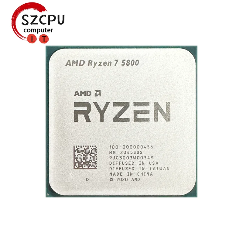 Amd ryzen 7 5800 r7 5800 3.4 ghz usado 8-core 16-thread processador cpu 7nm l3 = 32m 100 ...