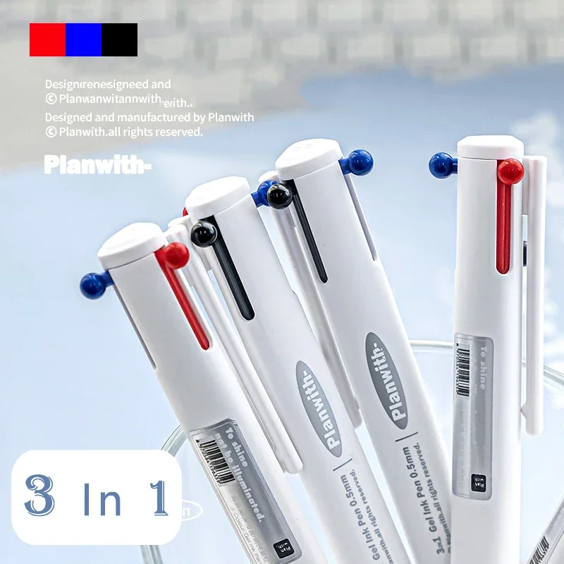 Creative-Triangle-Multi-color-Gel-Pen-3-in-1-0-5mm-Black-Blue-Red ...