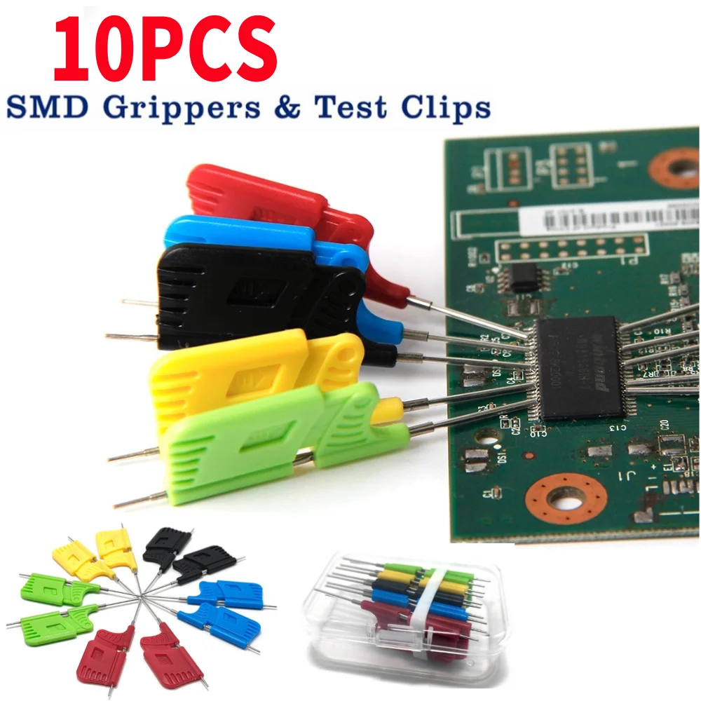 10pcs-SDK08-Test-Clamp-40V-SMD-Gripper-IC-Test-Hook-Clips-Electrical ...