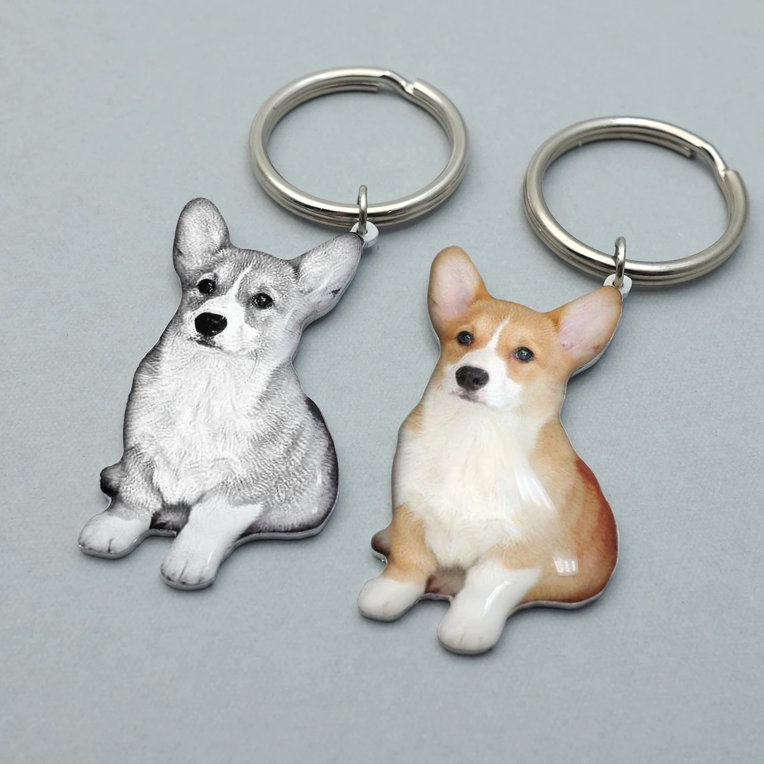 Personalized Pet Photo Keychain Custom Dog Picture Keyring Cat Pet ...