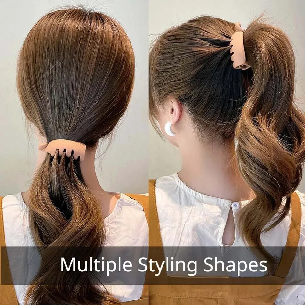 Frosted Claw Clip One-word Clip Banana High Ponytail Vertical Clips ...