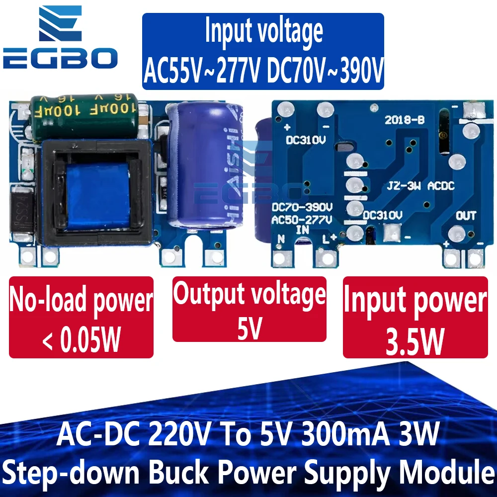 1-10PCS-EGBO-AC-DC-220V-To-5V-300mA-3W-Step-down-Buck-Power-Supply ...