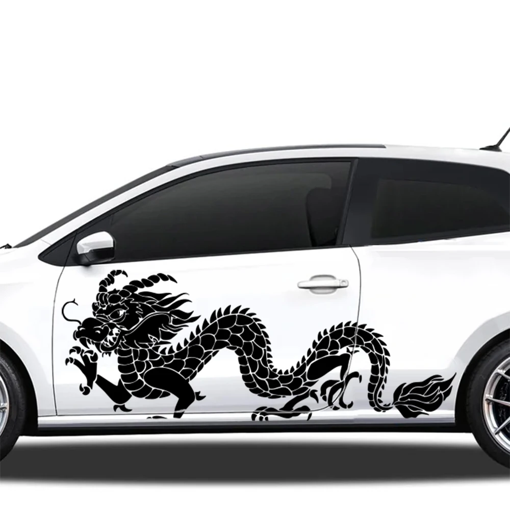 Cartoon Chinese Dragon Magic Car Sticker Decal for Bumper Door Body ...