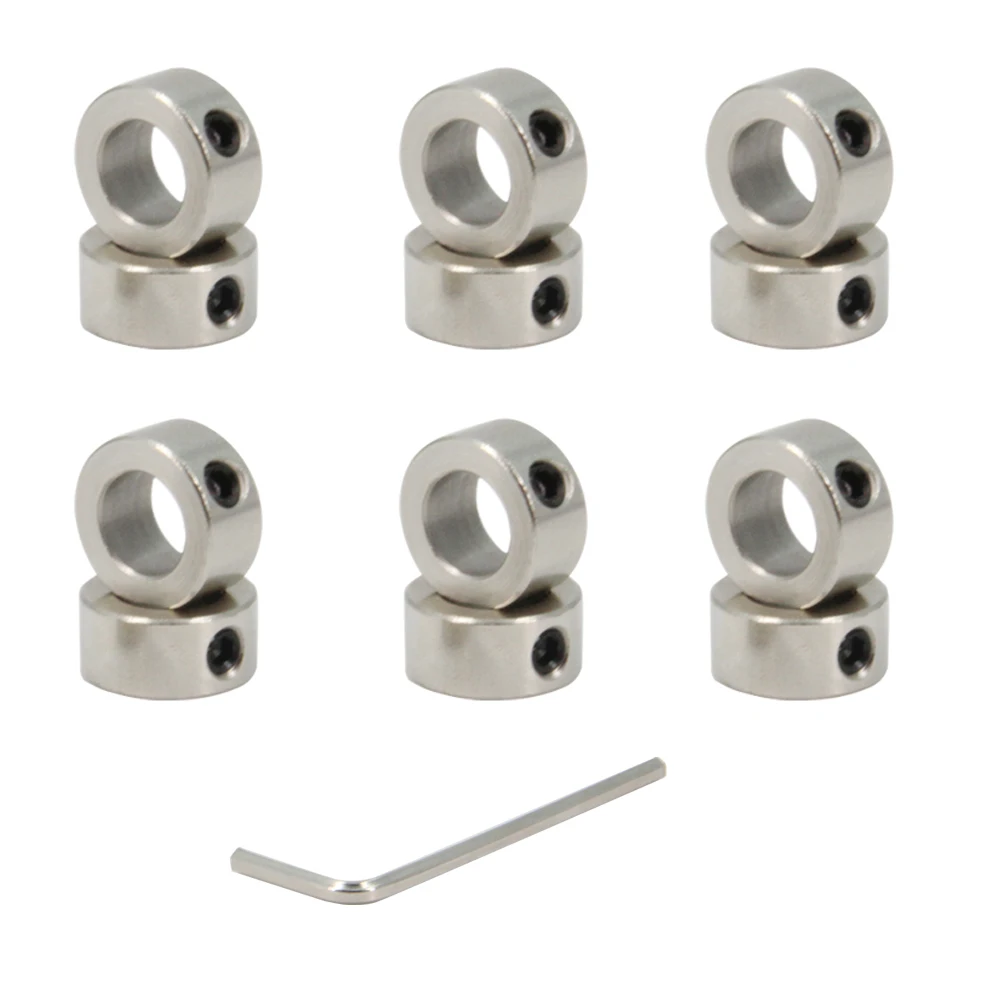 12pcs 8mm/10mm Shaft Collar Lead Screw Lock Ring Carbon Steel with ...
