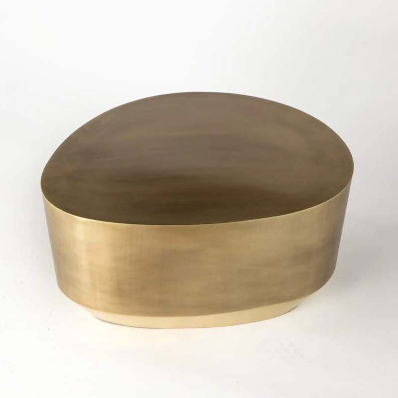 Nordic-tea-table-small-family-stainless-steel-brushed-metal-tea-table ...