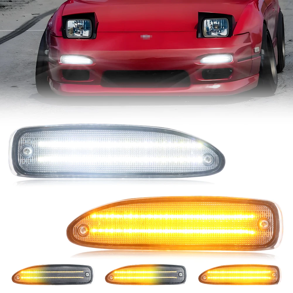 2Pcs Front Bumper Parking Light Side Marker Light Turn Signal Light ...