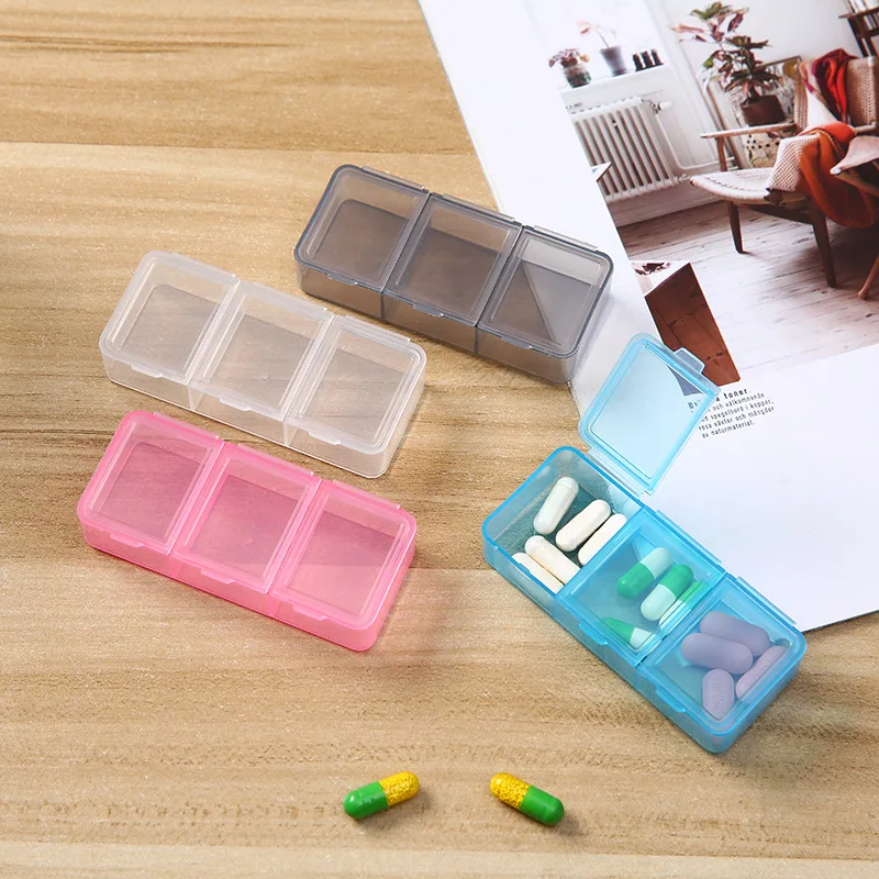 1 Day 3 Grids Rainbow Pill Medicine Box Tablet Medicine Organizer ...
