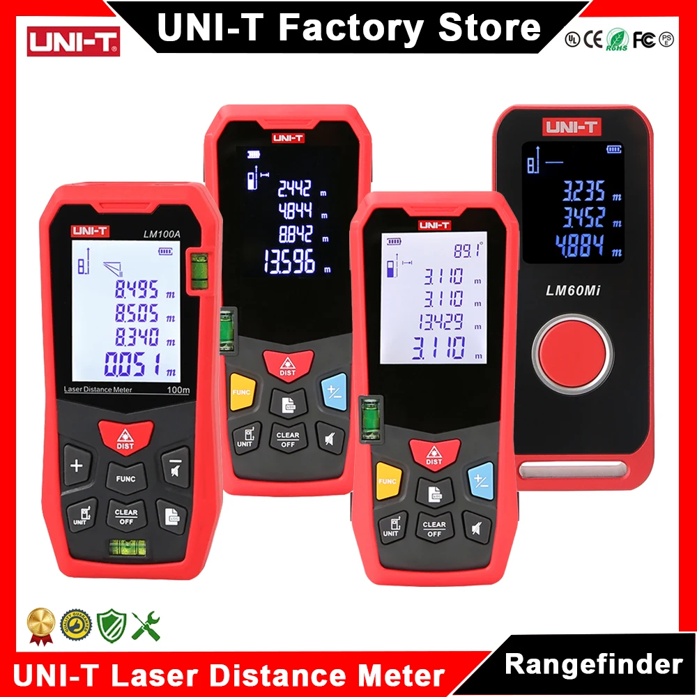 UNI-T Laser Rangefinder LM50A LM70A LM100A LM120A Laser Distance Meter ...