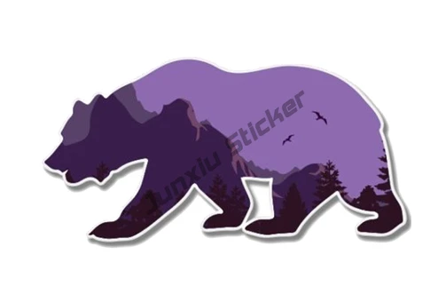 Bear Urss Russia Car Sticker Reflective Decal Russian Man Riding Bear ...