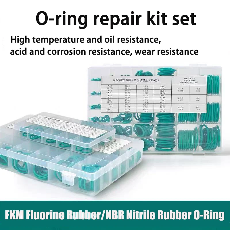 Universal FKM Fluorine Rubber/NBR Nitrile Rubber O-Ring Repair Kit CS 1 ...