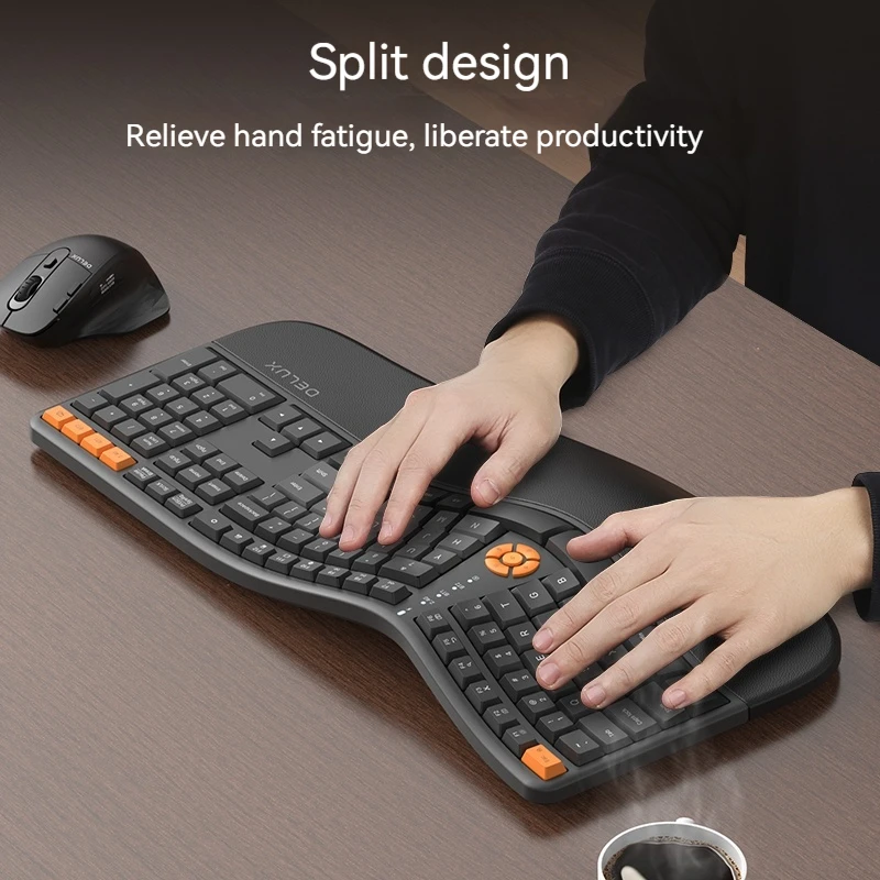 Delux-Clavier-ergonomique-et-confortable-sans-fil-Bluetooth-mode ...