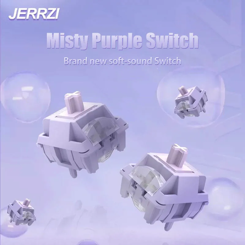 JERRZI Misty Purple Switch Silent Linear Keyboard Switches 37g LY POM ...