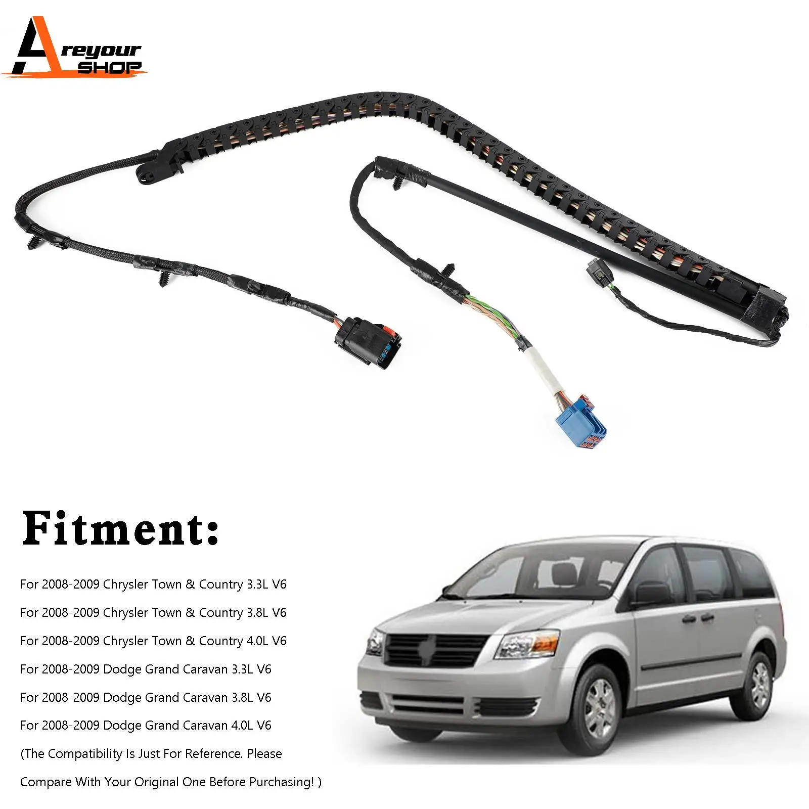 Areyourshop-Left-Power-Sliding-Door-Wiring-Harness-68043333AB-for-Town ...