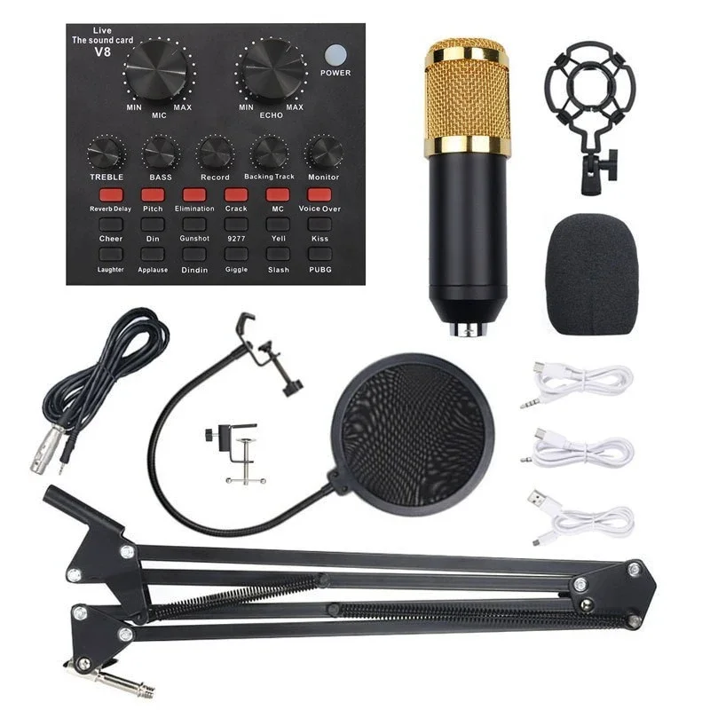 BM 800 Professional Studio Condenser Microphone Wireless Karaoke ...