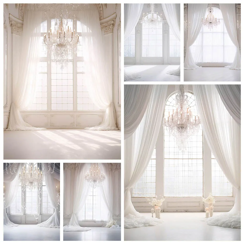 Mehofond-Maternity-Backdrop-Modern-White-Curtain-Window-Backgrounds ...