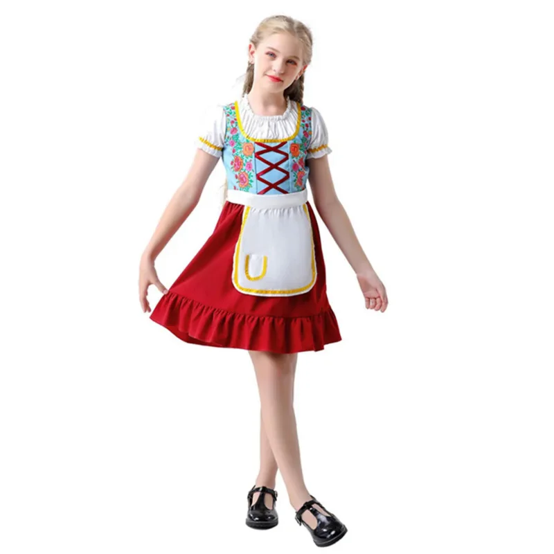 Child-German-Oktoberfest-Costume-Bavaria-Traditional-Beer-Wench-Dirndl ...