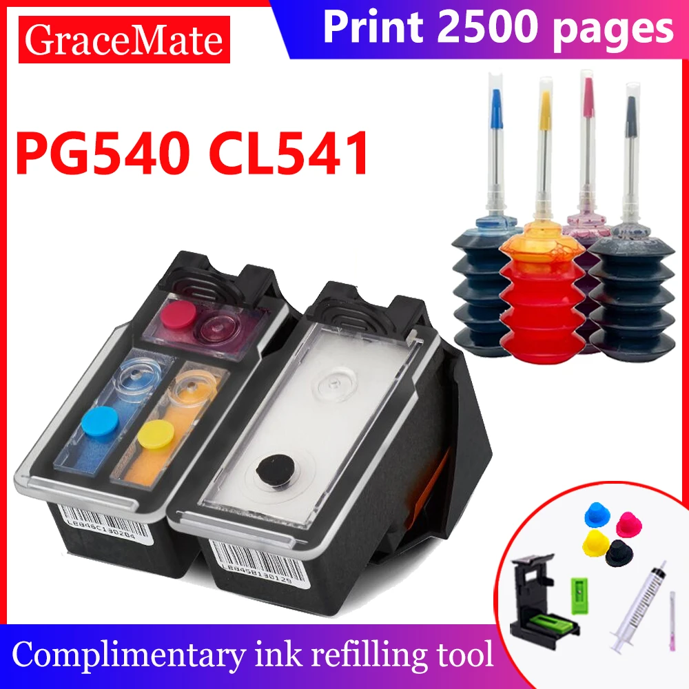 Pg-540 Cl-541 Pg540 Cl541 Refillable Ink Cartridge Pg 540 Ink For Canon ...