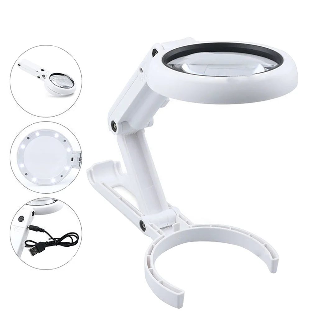 5x-11x-Dual-Magnification-Lens-Table-Light-8-LED-Lighted-Desktop ...