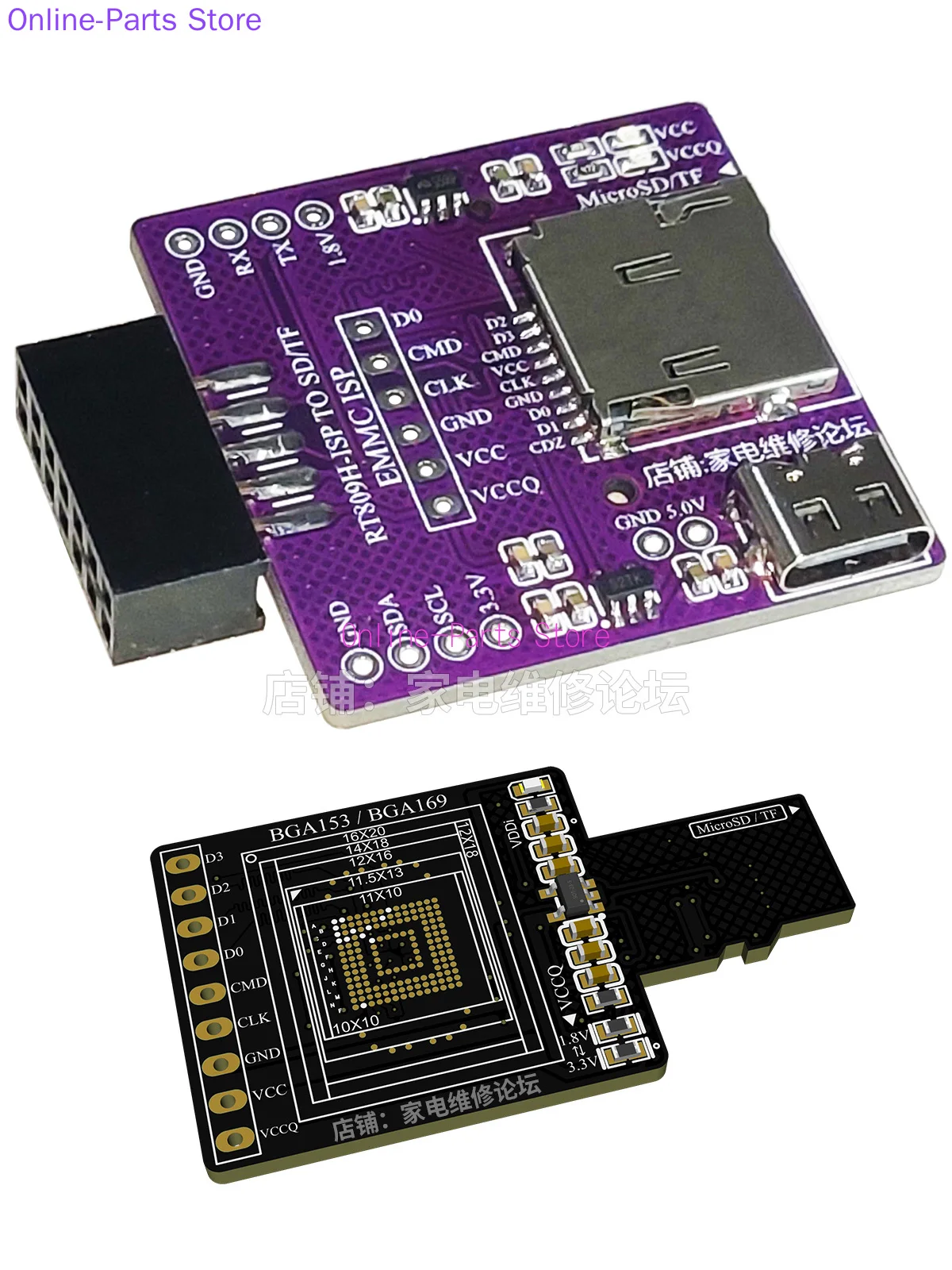 RT809H-ISP-to-TF-SD-Card-Slot-Card-Holder-Simple-Board-Conversion ...