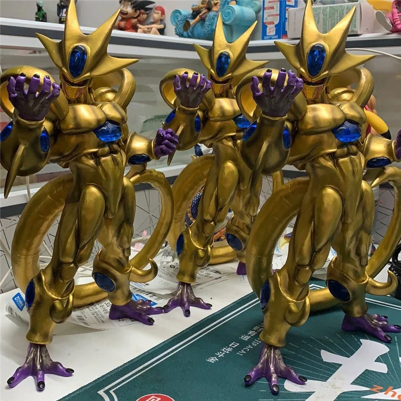 35CM Dragon Ball Z Gold Cooler Anime Figure Super Saiyan HERO Drama PVC ...
