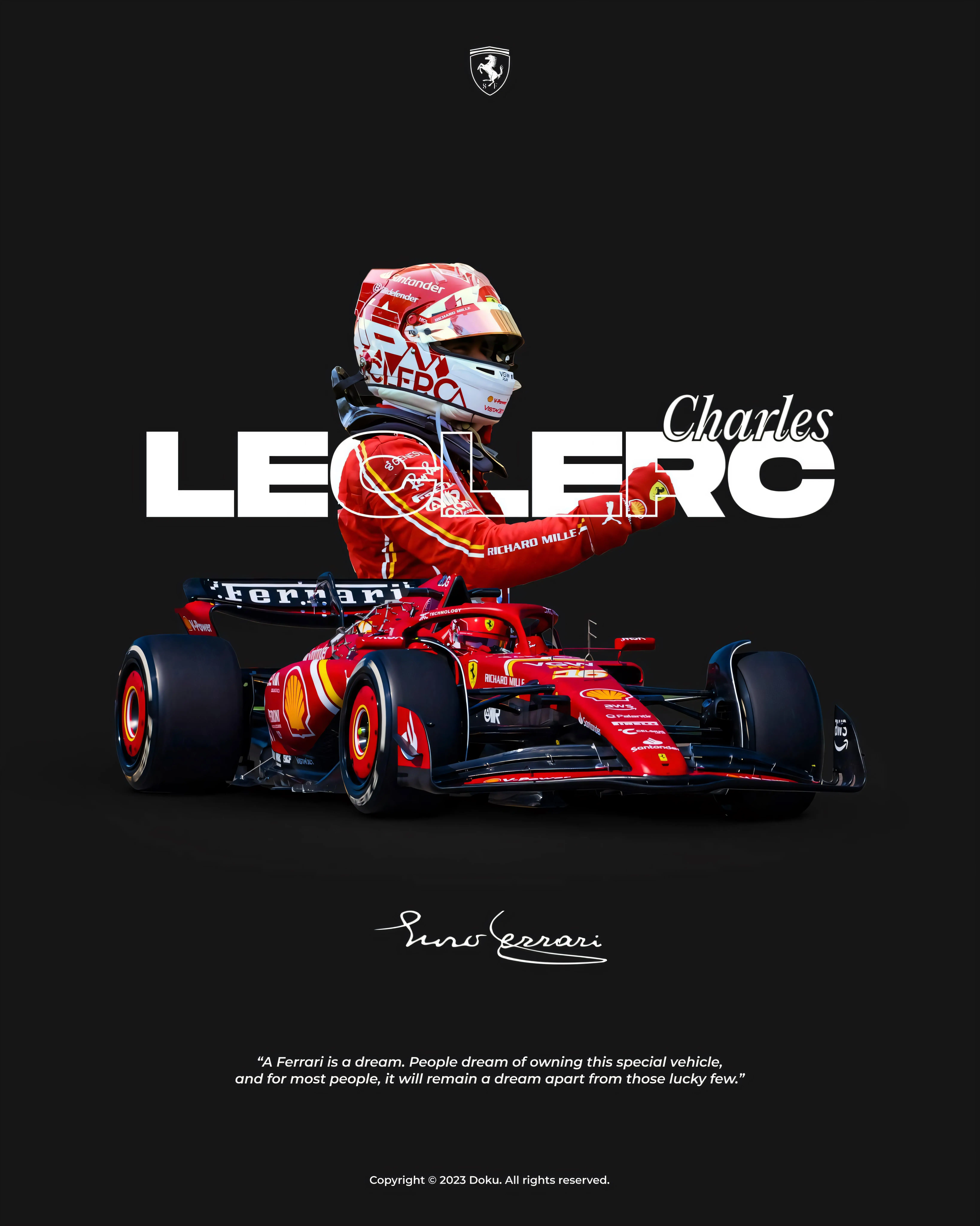 Charles Leclerc F1 Racing Aluminum Tin Sign Poster Metal Wall Art Decor ...