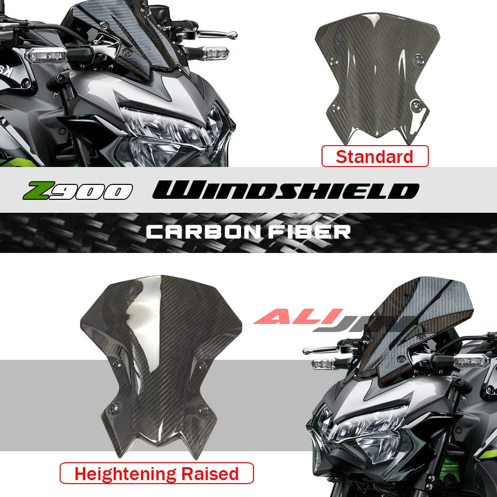 Real-Dry-Carbon-Fiber-For-Kawasaki-Z900-2020-2023-Motorcycle-Heighten ...