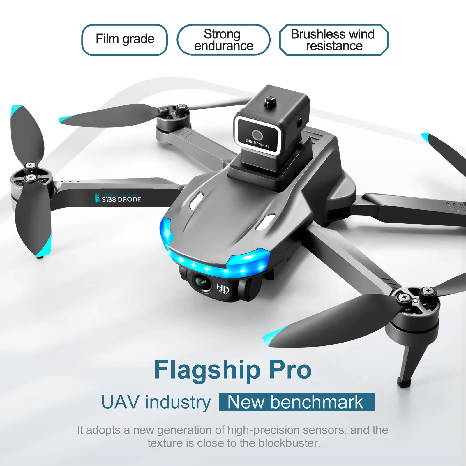 Blanc 4K 3B-Drone S138 professionnel double caméra HD, eviter les ...