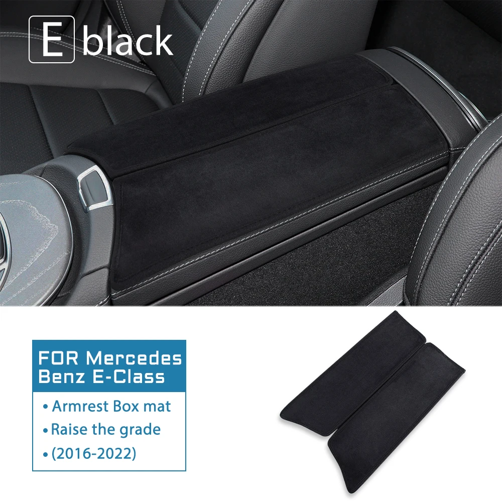Car Armrest Box Cushion Fleece Pad Cover For Mercedes Benz A C E S ...
