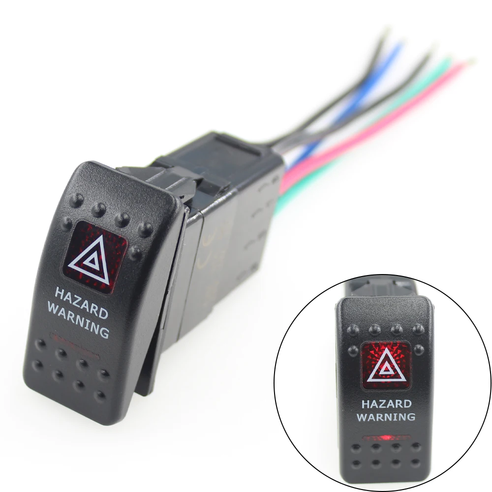 Ip68 Waterproof 24v/10a,12v/20a Red Led Car Bus Marine Push Button ...