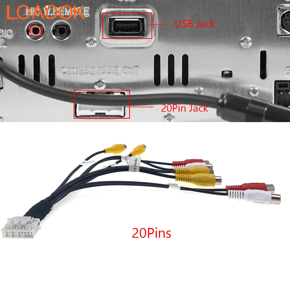 Car-Radio-Rear-Front-Backup-Reversing-Camera-Sub-Woofer-Out-RCA-USB ...
