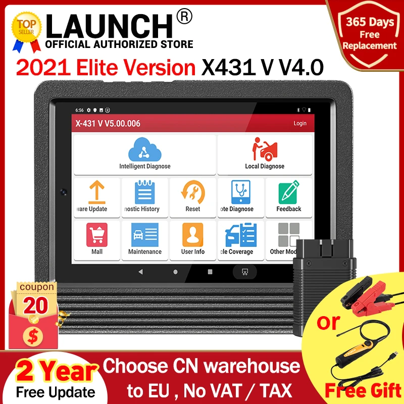 Launch X431 V pro 4.0 자동차 진단 도구 전체 시스템 30 재설정 키 프로그래머 ecu 코딩 전문 obd2 ...