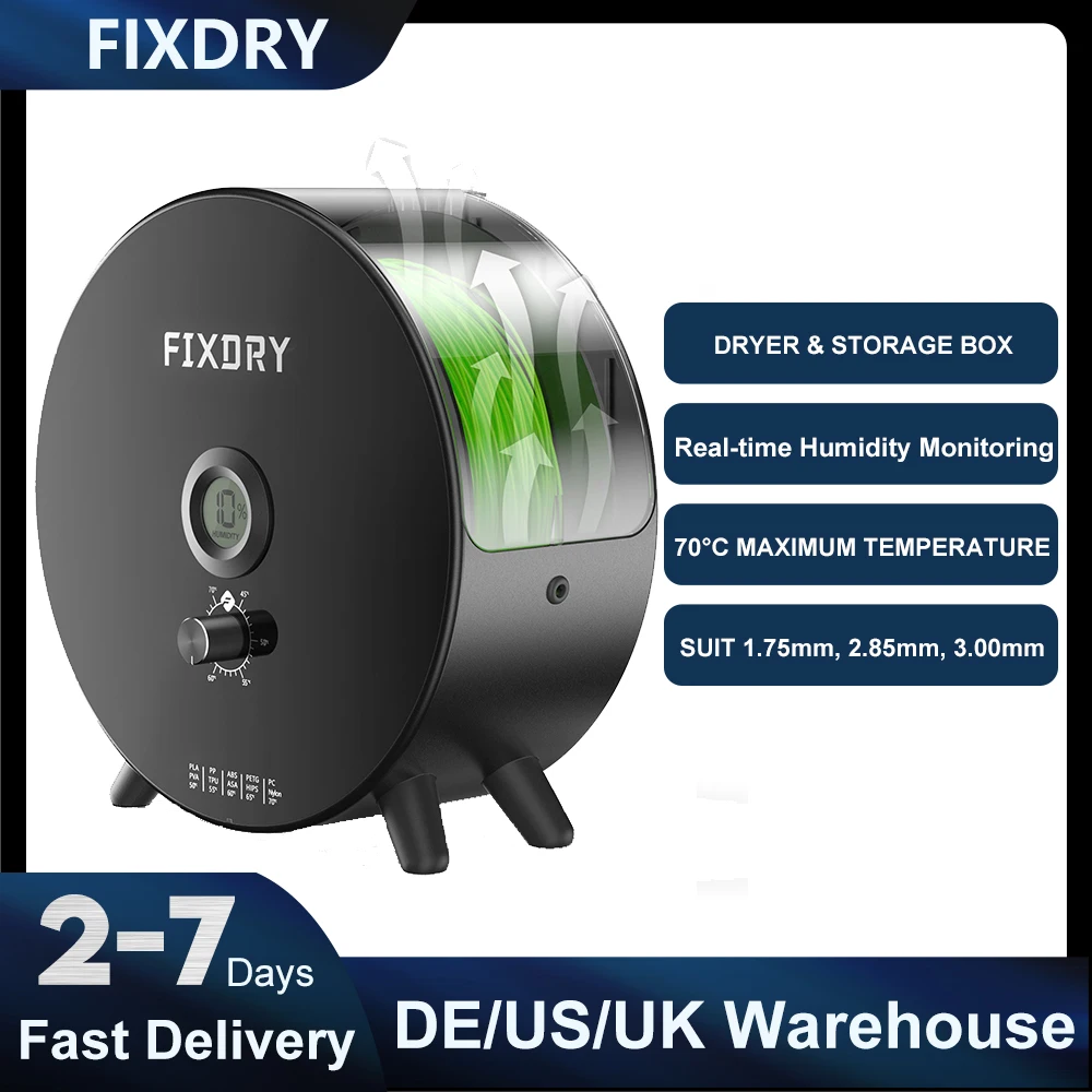 FIXDRY-Filament-Dryer-3D-Printer-Filament-Dry-Box-with-Fan-Compatible ...