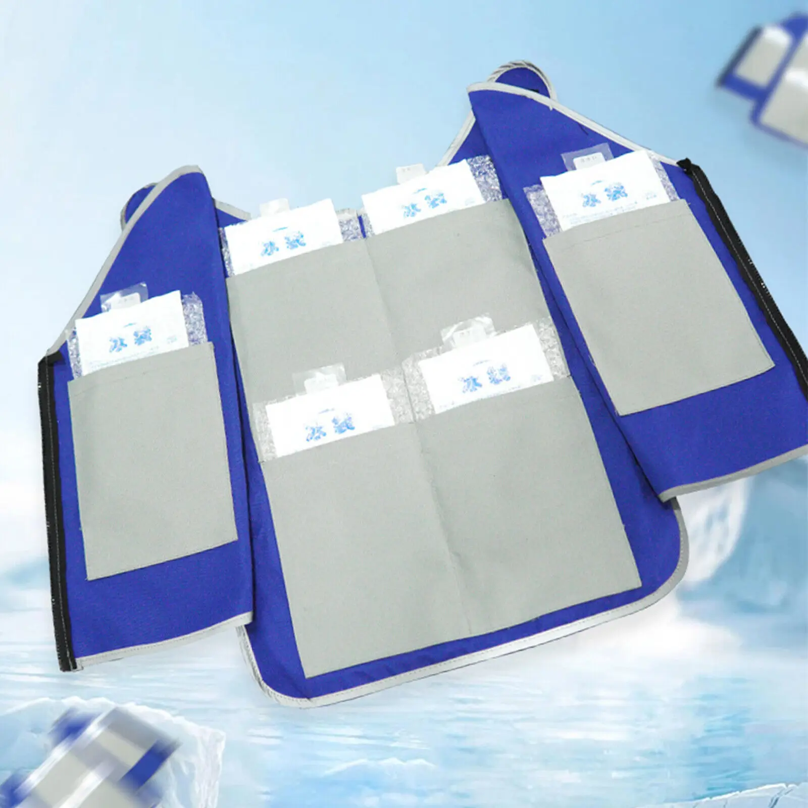 Summer-Cooling-Vest-with-Ice-Packs-Breathable-Outdoor-Cool-Ice-Vest ...