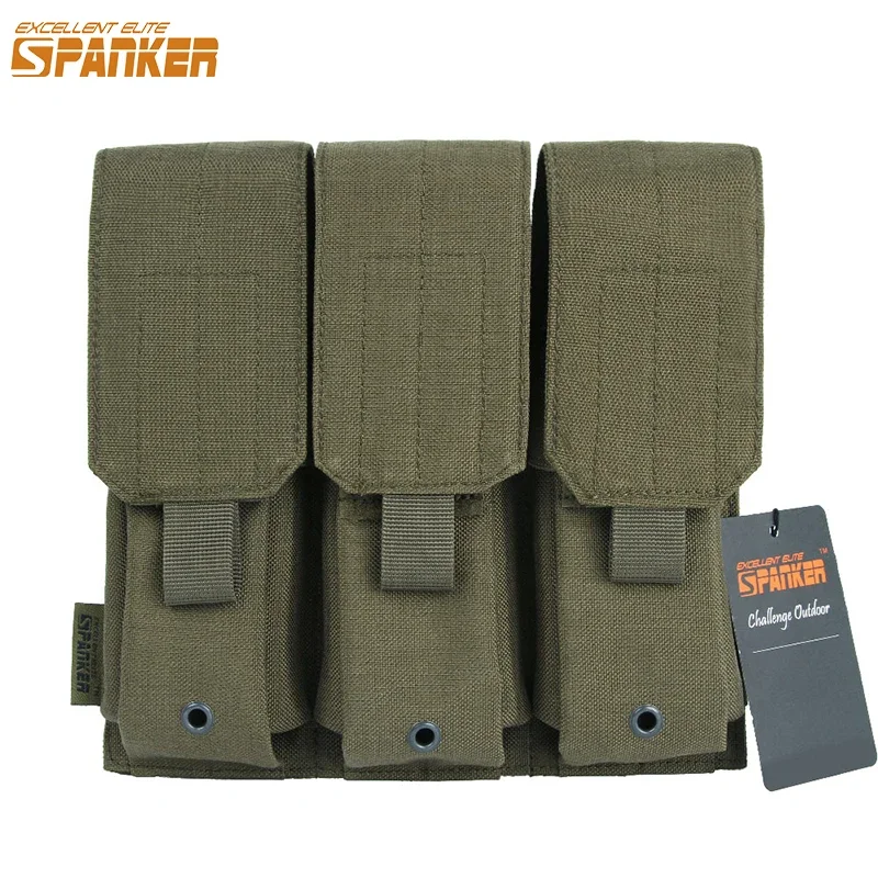 Tactical Molle M4 Triple Magazine Pouch Airsoft AK AR M4 M16 Rifle ...