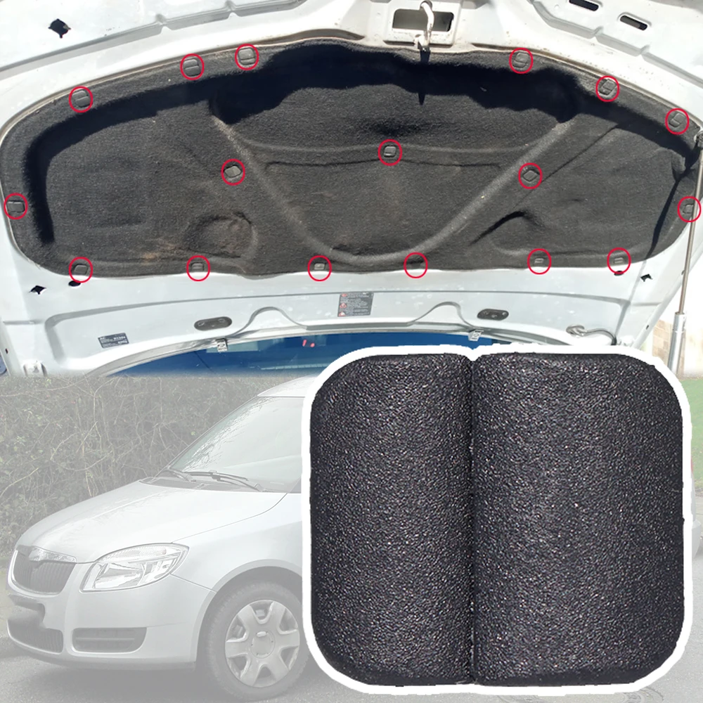 Car Bonnet Engine Hood Sound Deadener Insulation Clips Retainer Holding ...