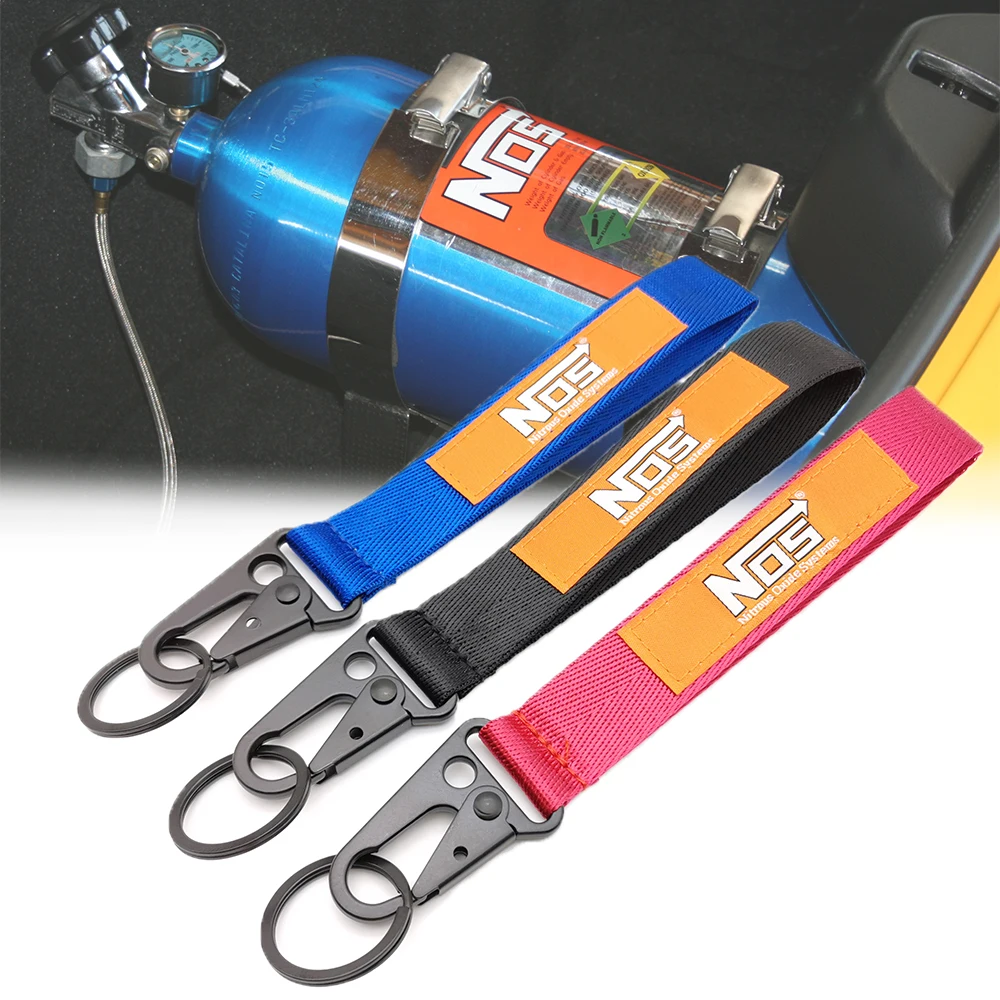 JDM Keychain Car Keychain Nos Ornaments Nylon Fabric Key Tag Racing Key ...