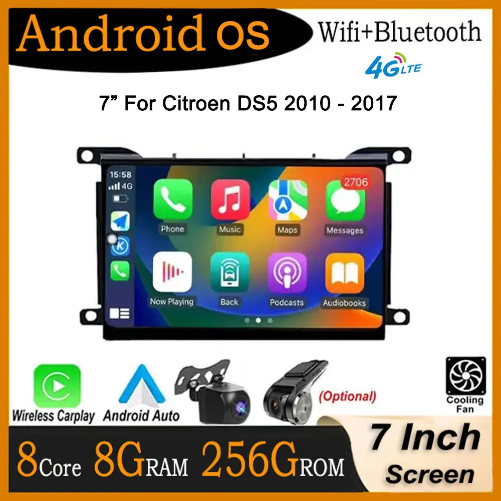 7-For-Citroen-DS5-2010-2017-DSP-Android-14-Car-Player-Radio-Carplay ...