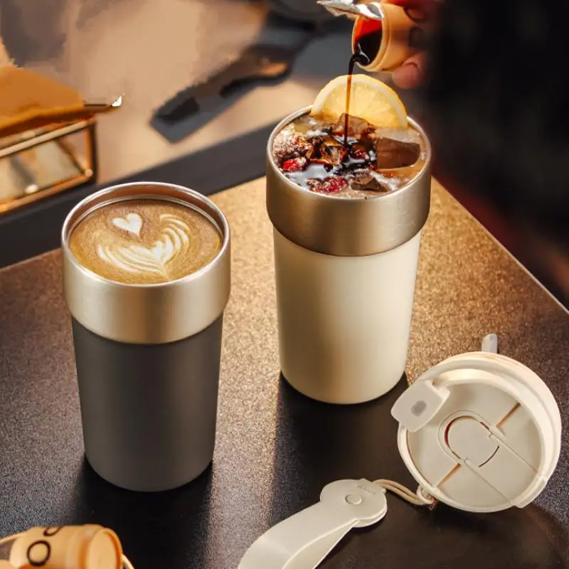 500Ml-Luxury-Stainless-Steel-Coffee-Cup-Water-Bottle-Leak-Proof-Car ...