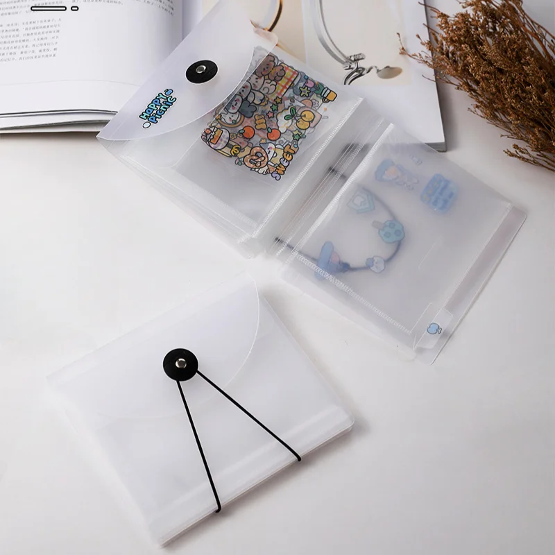 Transparent-Stickers-Storage-Case-Portable-Bandage-A6-Notebook-Holder ...