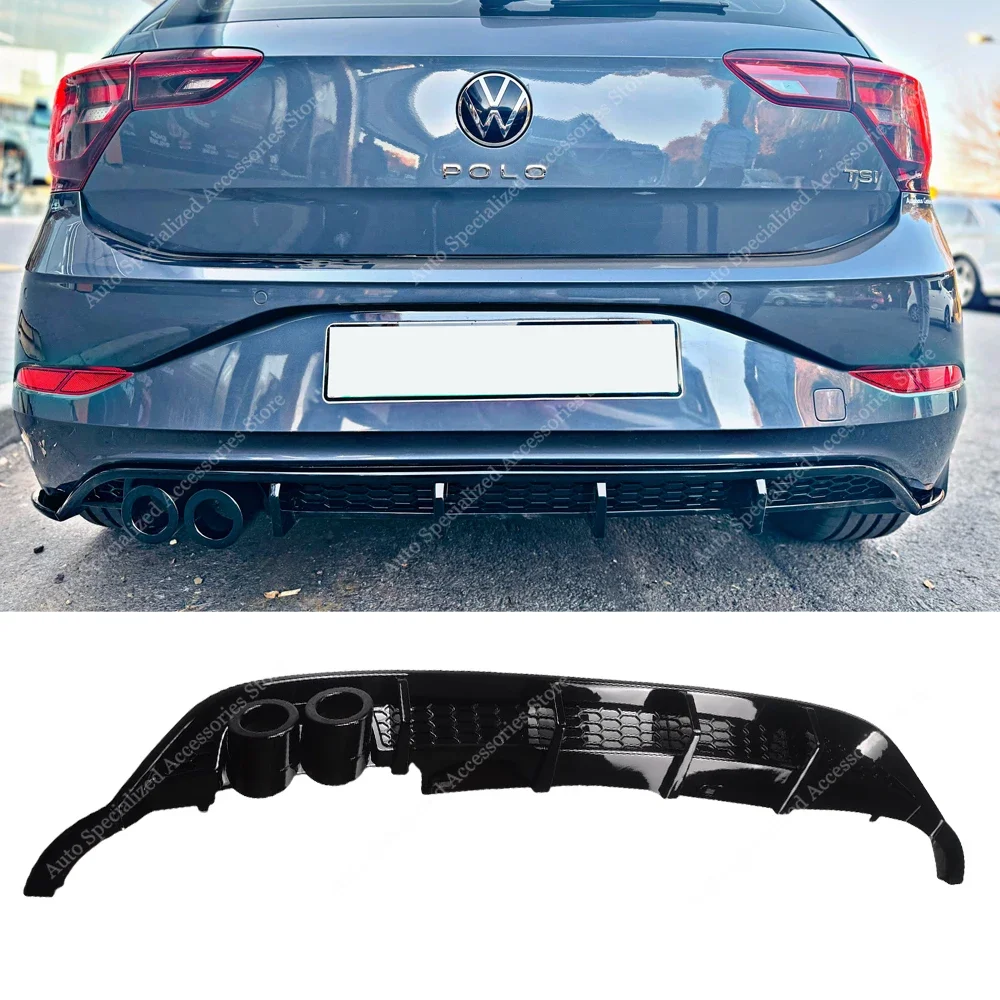 For-VW-POLO-MK6-AW-2021-2024-Rear-Bumper-Diffuser-Splitter-Lip-POLO-8-1 ...