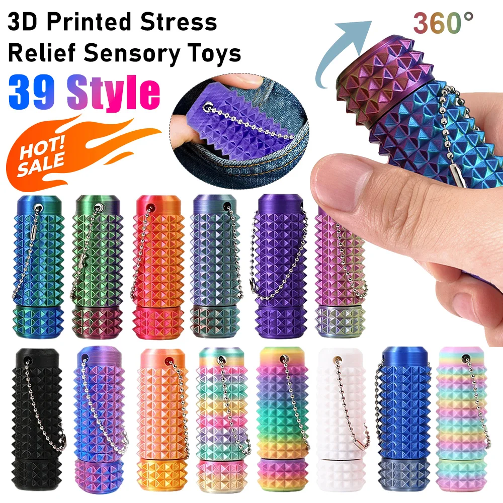 Sensory Roller Fidget Toy Clicker Tactile Spikes for Anxiety Stress ...