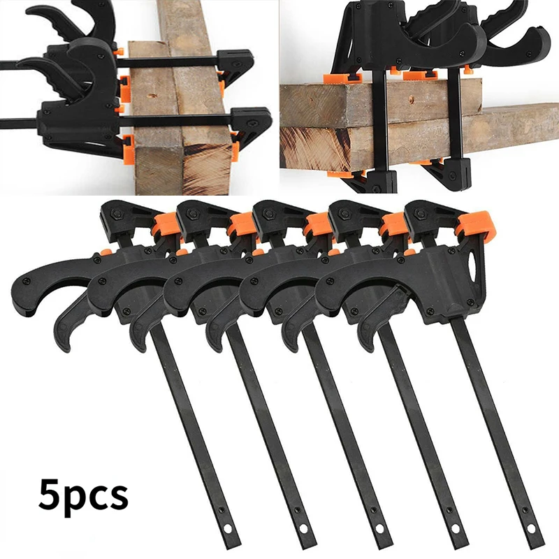 Adjustable Handheld Woodworking Clamp Work Bar Mini F Clip Set Hard ...