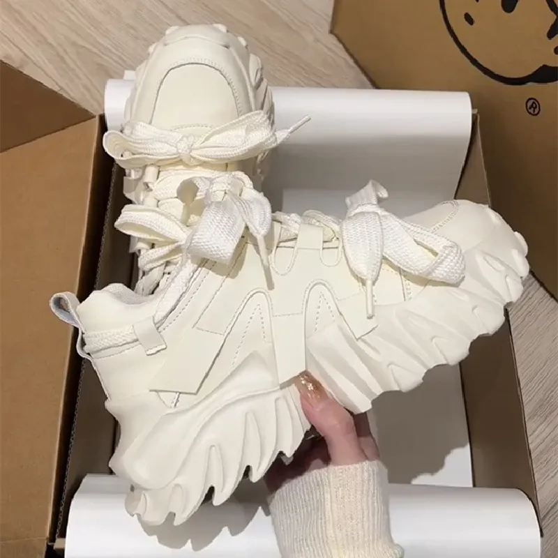 New-Design-White-Chunky-Shoes-For-Women-Running-Shoes-Lightweight-Girls ...