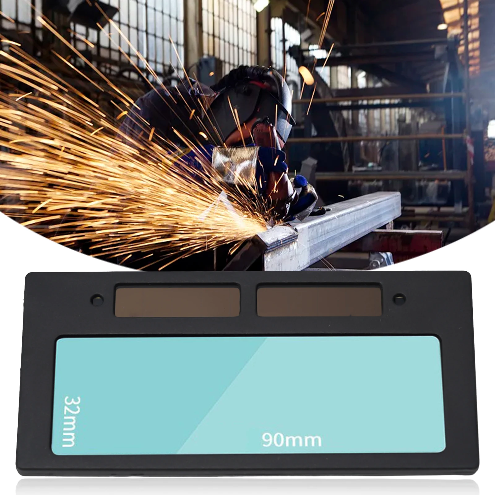 Auto-darkening-Welding-Lenses-10-8x5cm-LCD-Photosensitive-Lens-Solar ...