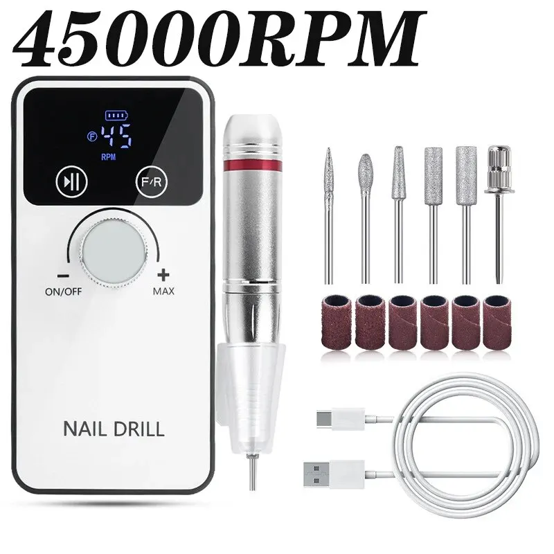 45000RPM-Electric-Nail-Drill-Machine-Nail-Grinding-Machine-Set-with-6 ...