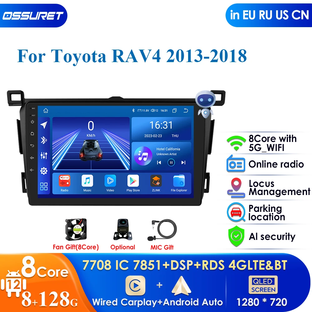 CarPlay-4G-LTE-Android-12-Car-Multimedia-Player-for-Toyota-RAV4-2013 ...