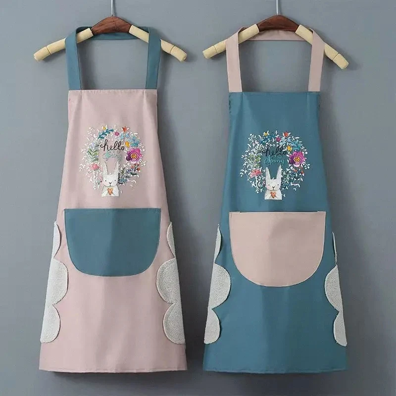 Household Kitchen Cooking Apron Hand-wiping Oil-proof Waterproof Men ...