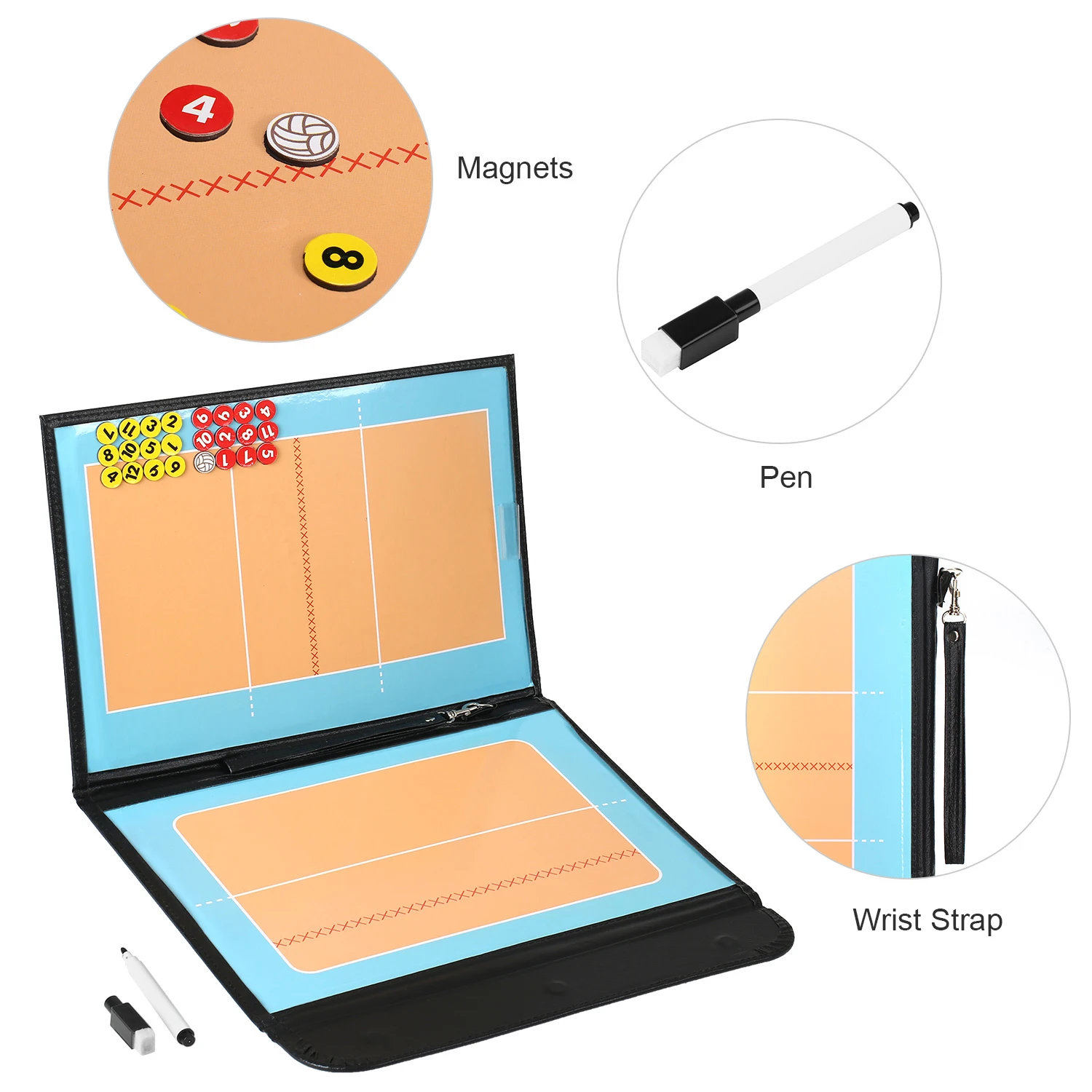 Foldable-Volleyball-Magnetic-Tactic-Board-Coaching-Strategy-with-Marker ...
