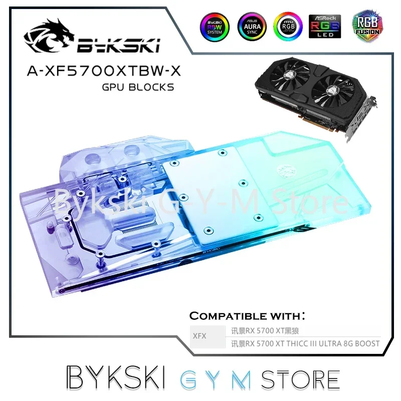 Bykski-GPU-Water-Block-For-XFX-RX-5700-XT-THICC-III-ULTRA-8G-BOOST ...