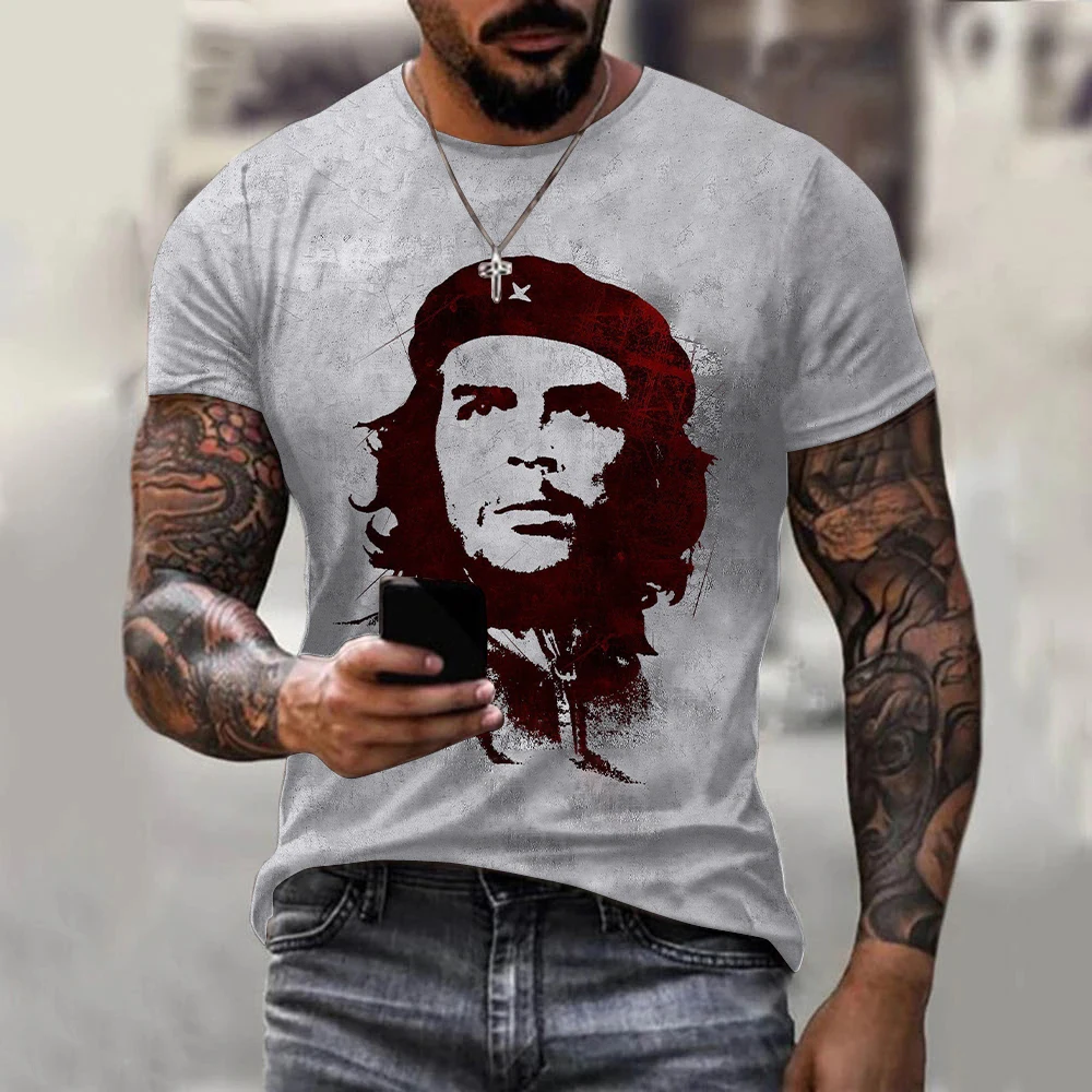 Summer-Hero-Che-Guevara-3D-Print-T-shirt-Men-s-O-Neck-Short-Sleeve-T ...
